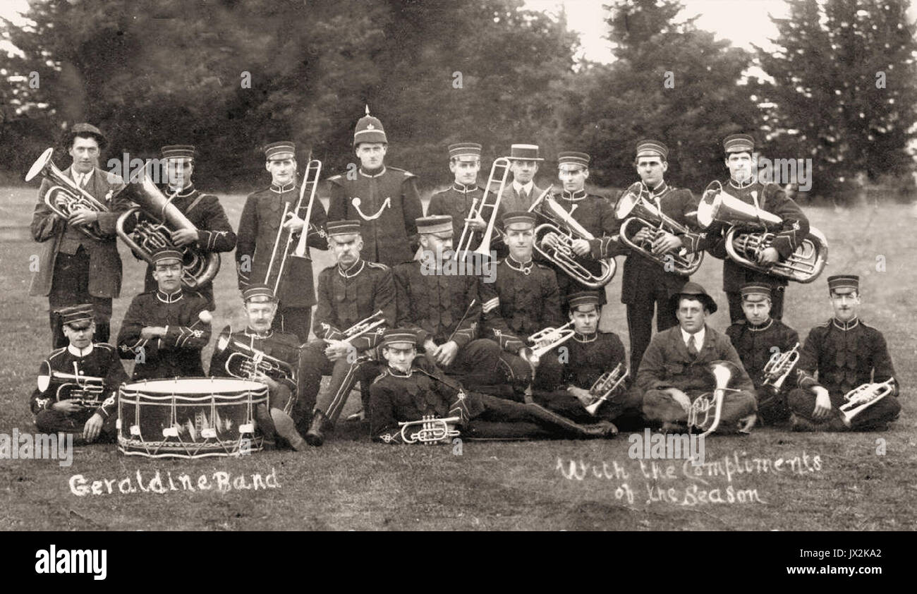 New Zealand Geraldine Silver Band, 1914 Stock Photo - Alamy