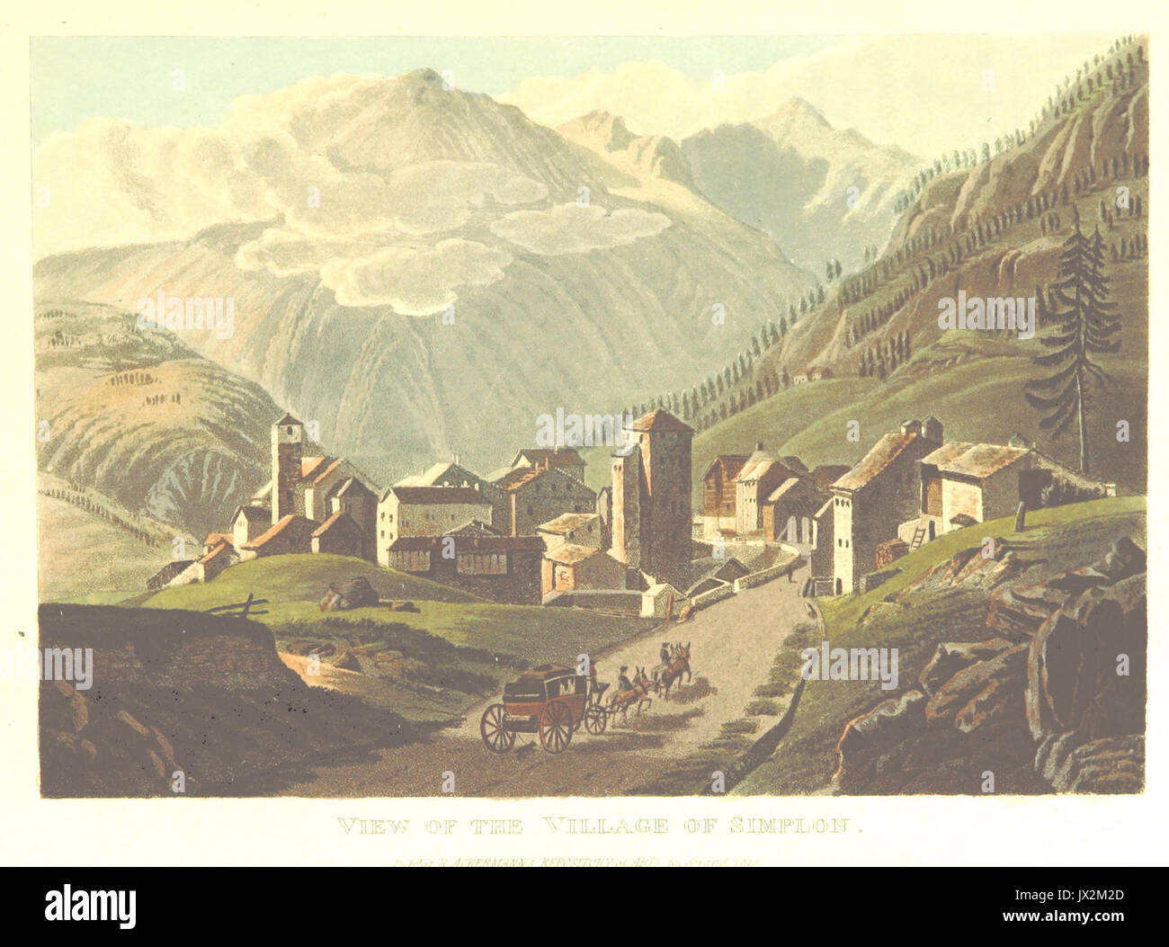 VIEW OF THE VILLAGE OF SIMPLON Stock Photo - Alamy