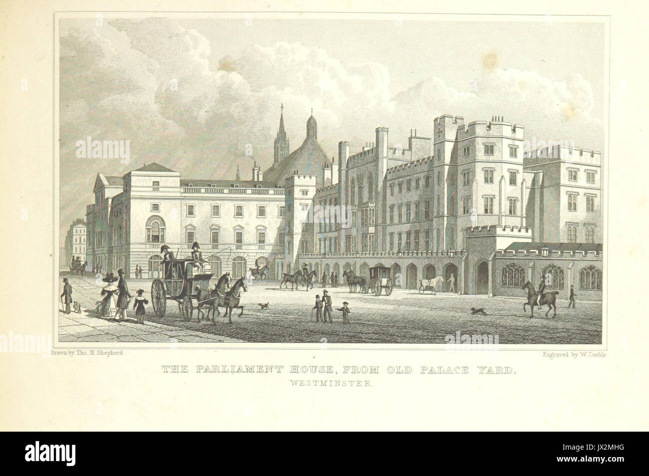 The Parliament House, from Old Palace Yard Shepherd, Metropolitan ...