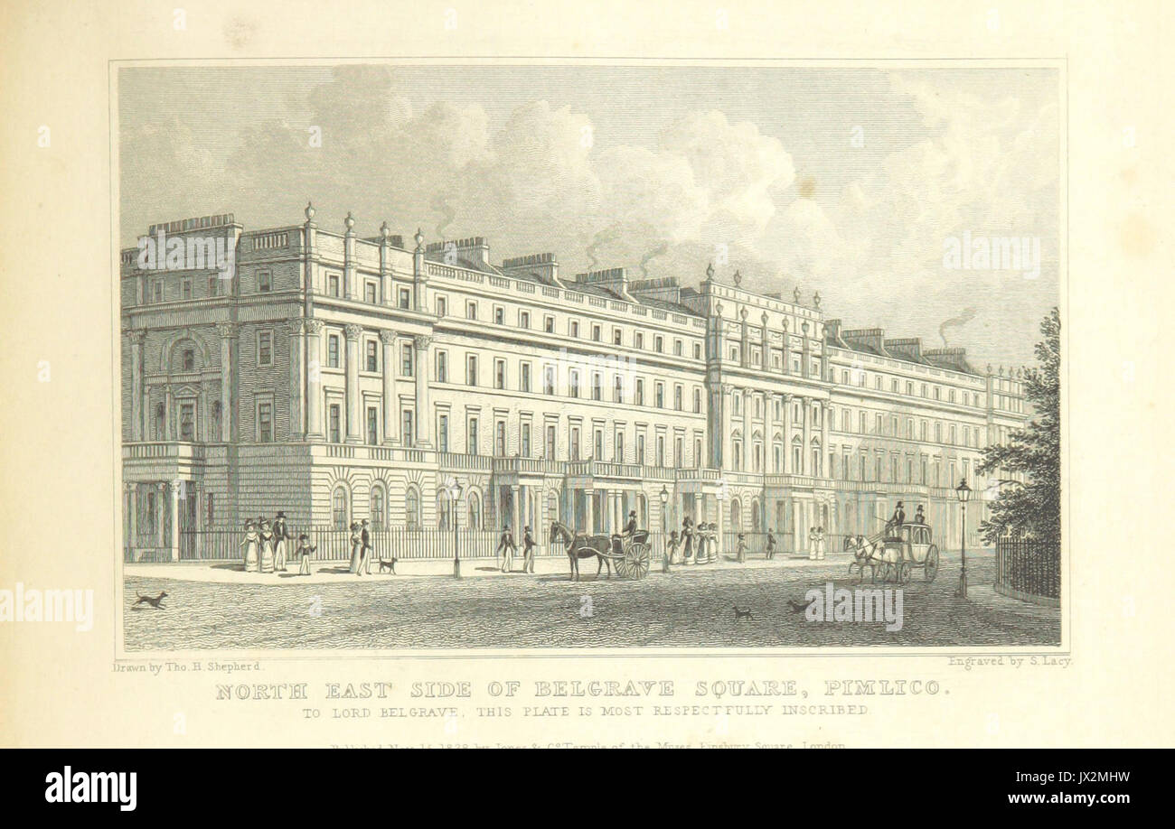 North East Side of Belgrave Square, Pimlico Shepherd, Metropolitan ...