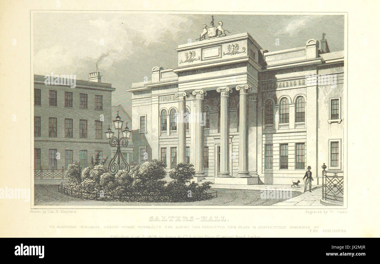 Salters Hall Shepherd, Metropolitan Improvements (1828), p273 Stock ...