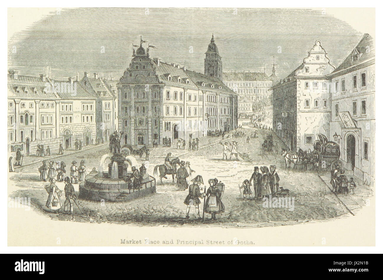 Gotha, the Market Place and Principal Street Stock Photo - Alamy