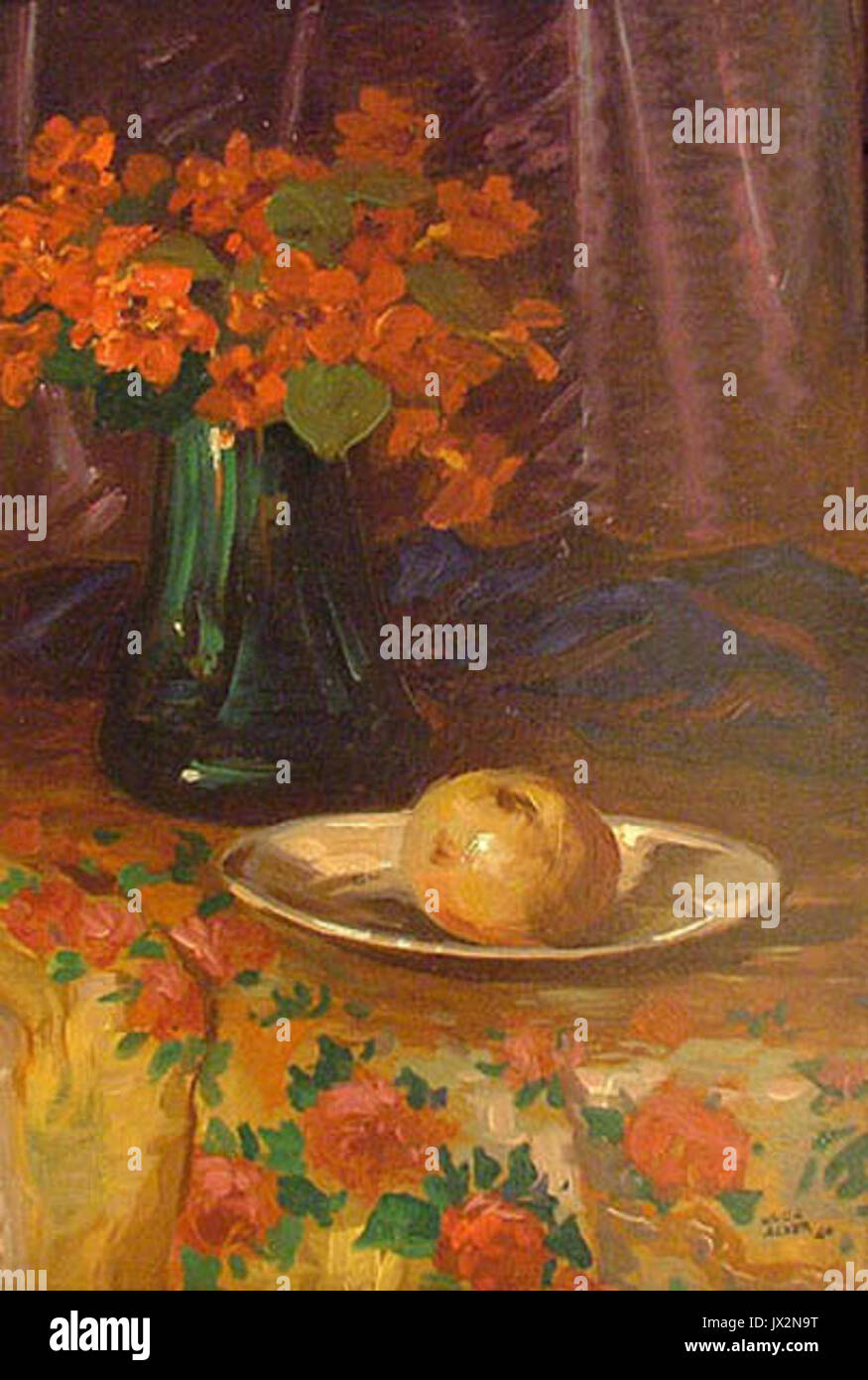 Julia Acker Martwa natura z nasturcjami 1940 Stock Photo - Alamy