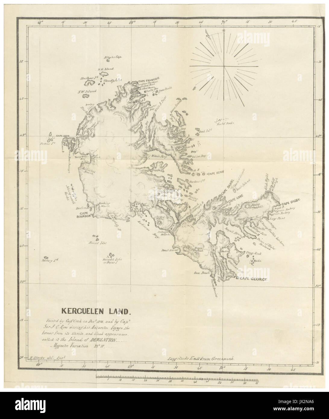 Kerguelen map hi-res stock photography and images - Alamy