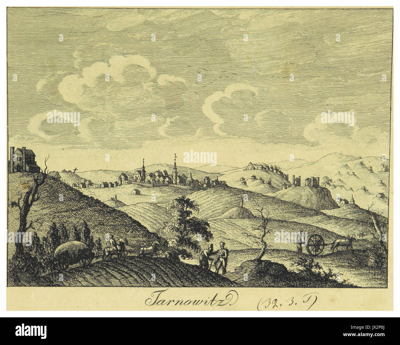 FISCHER, STUCKART(1812) Schlesien p016 Tarnowitz Stock Photo - Alamy