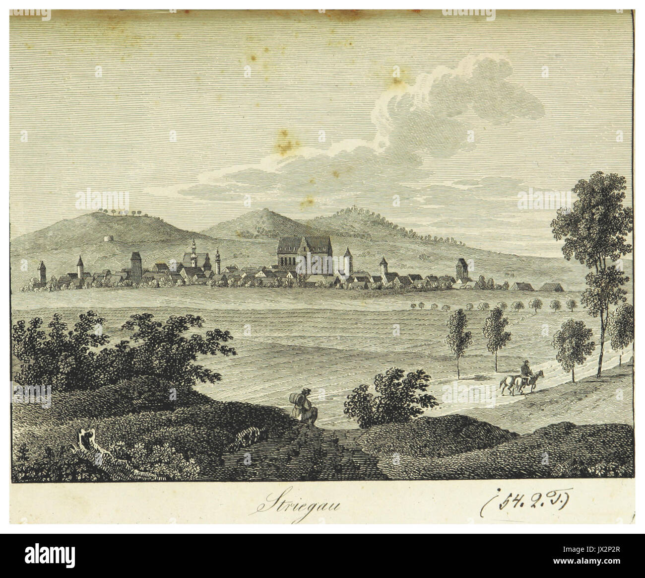 FISCHER, STUCKART(1819) Schlesien p080 Striegau Stock Photo - Alamy