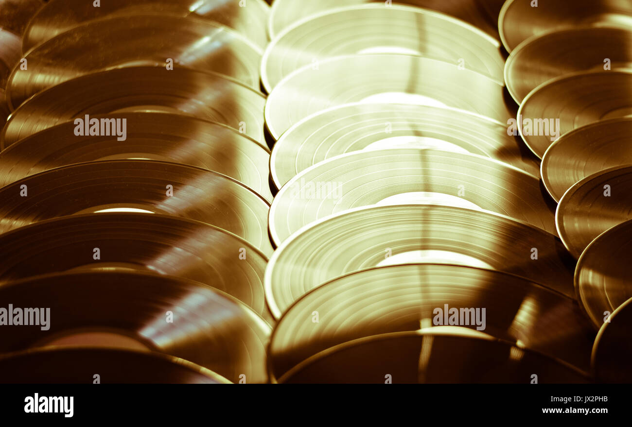 a large collection of vinyls Stock Photo - Alamy