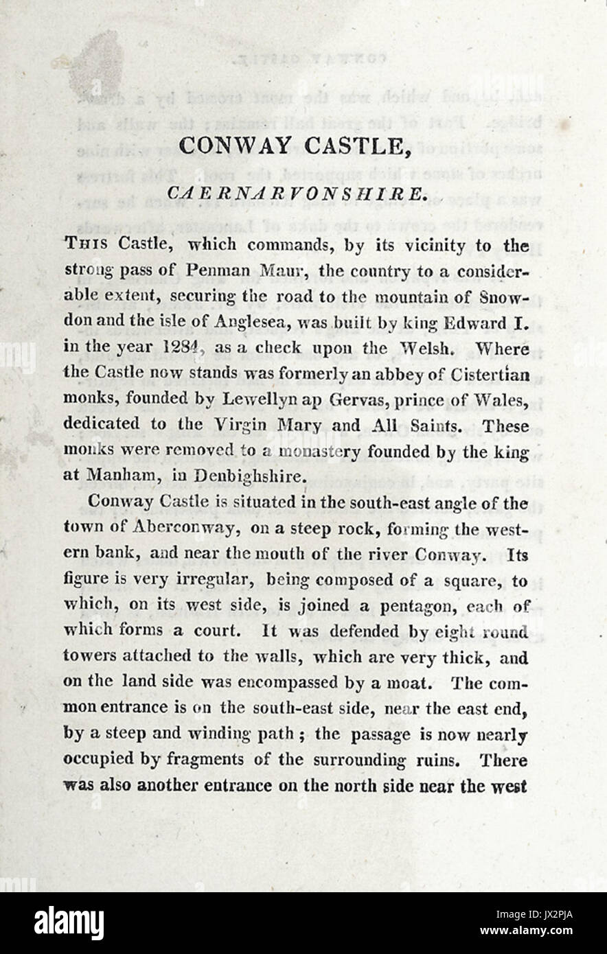 (Part of) Conway Castle Stock Photo - Alamy