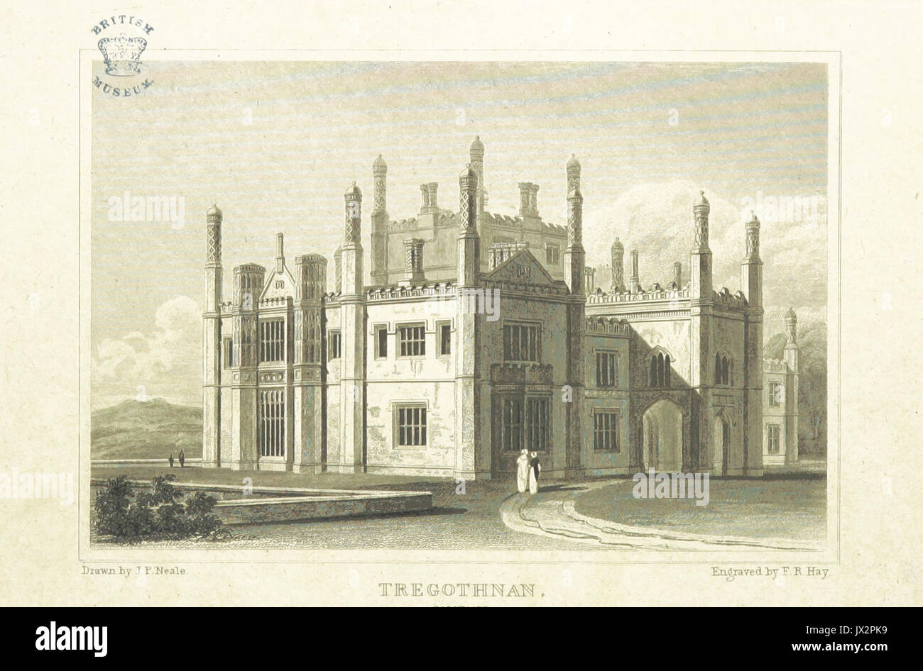 Neale(1818) p1 172 Tregothnan, Cornwall Stock Photo - Alamy