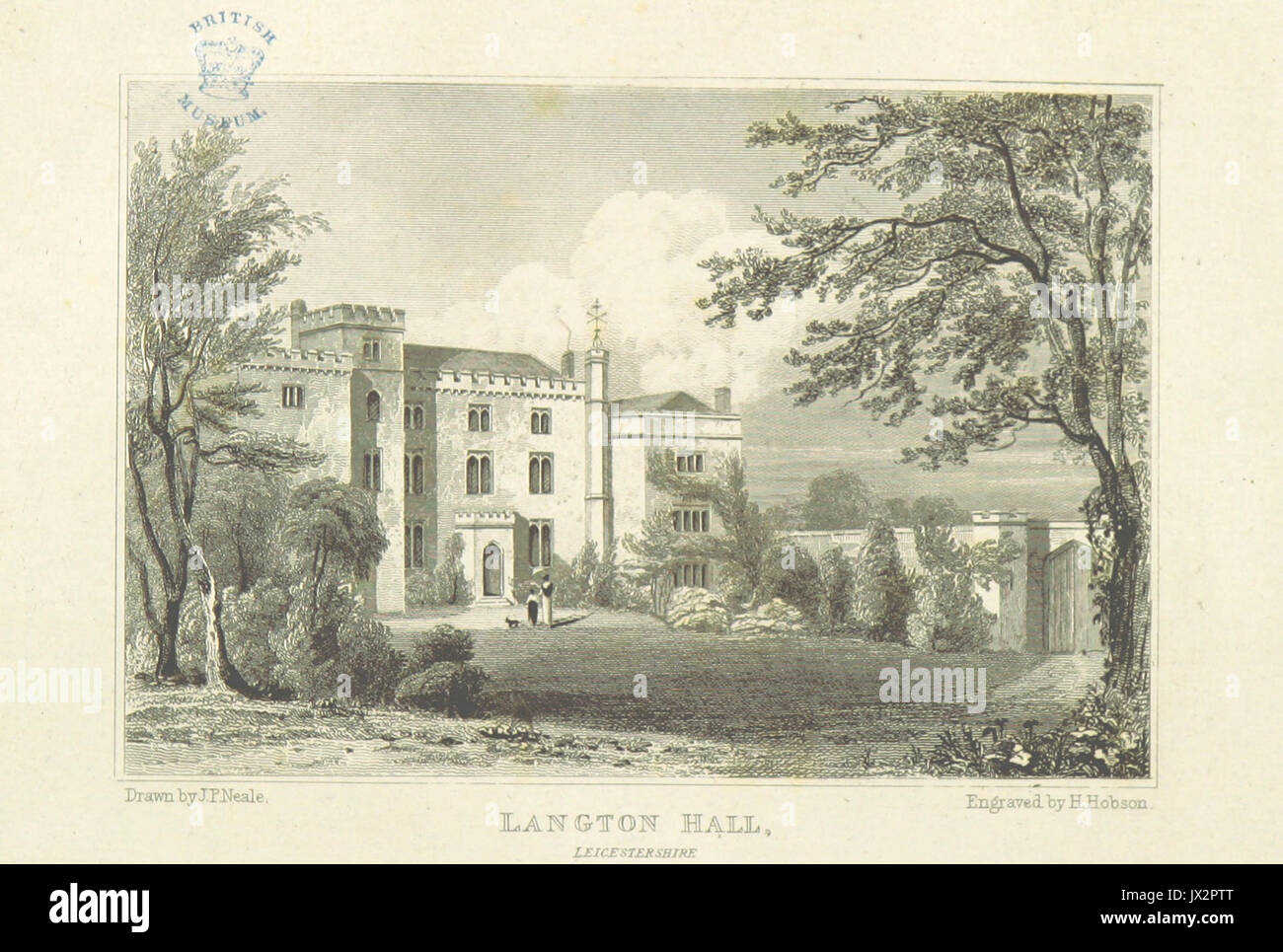 Neale(1818) p2 262 Langton Hall, Leicestershire Stock Photo - Alamy