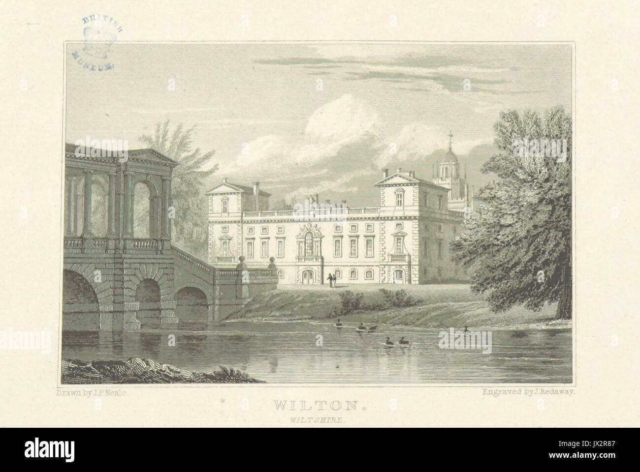 Neale(1818) p5 068 Wilton, Wiltshire Stock Photo - Alamy