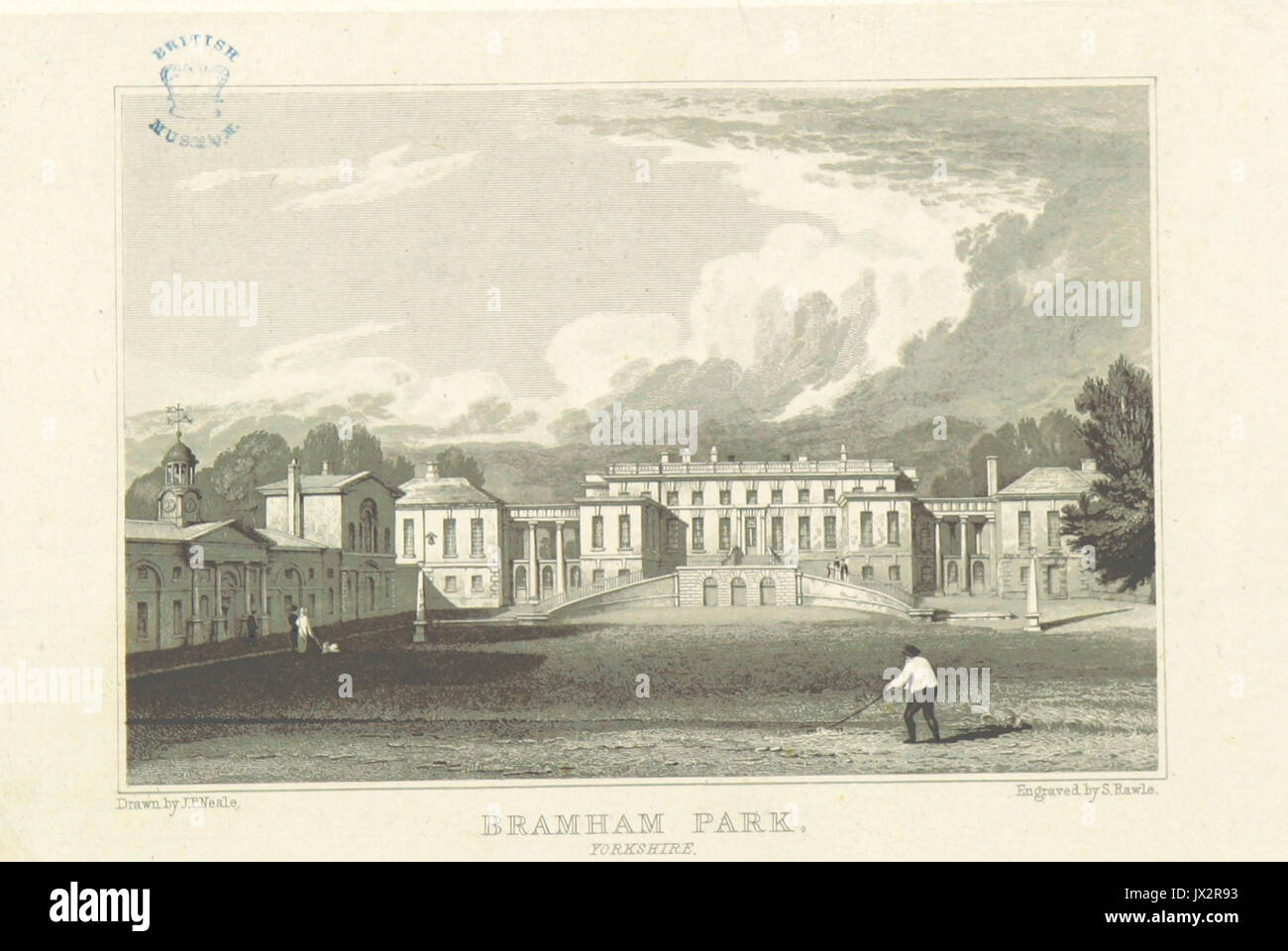 This page from a 1818 work by Neale depicts Bramham Park in Yorkshire ...
