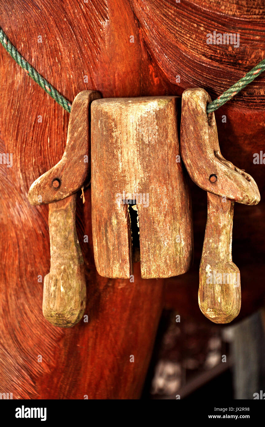 This is a wooden bell used to hang cattle. To noise. Do you know the ...