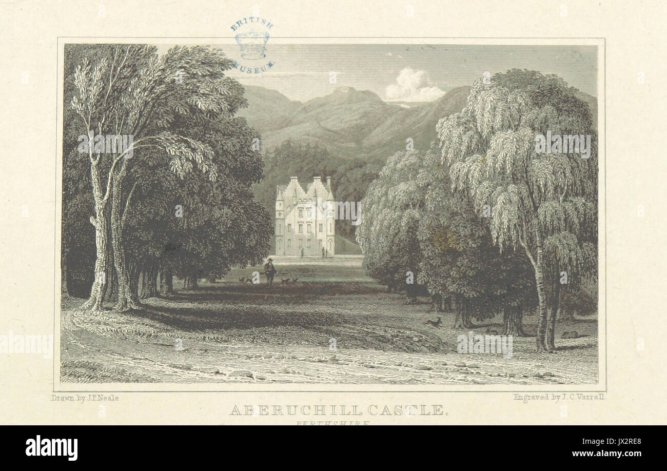 Neale(1818) p6 114 Aberuchill Castle, Perthshire Stock Photo - Alamy