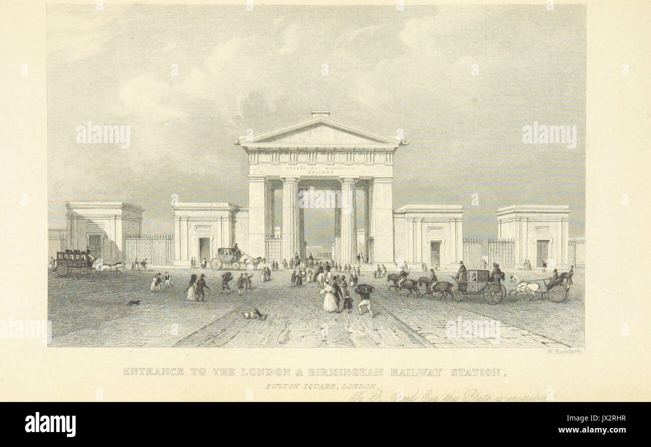 Roscoe L&BR(1839) p049 Entrance to the London & Birmingham Railway ...