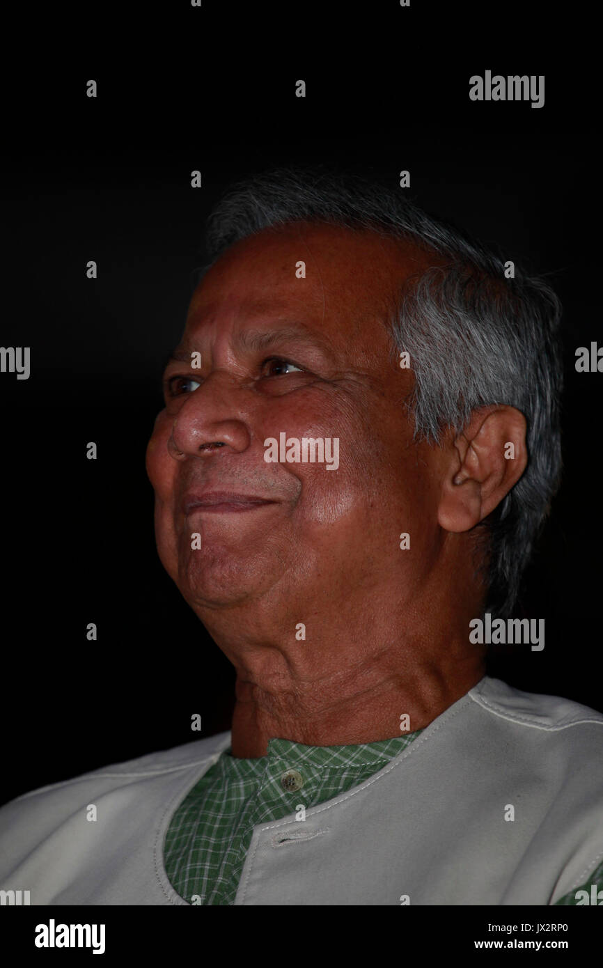 Portrait of Nobel Prize Laureate Professor Muhammad Yunus, who won the ...