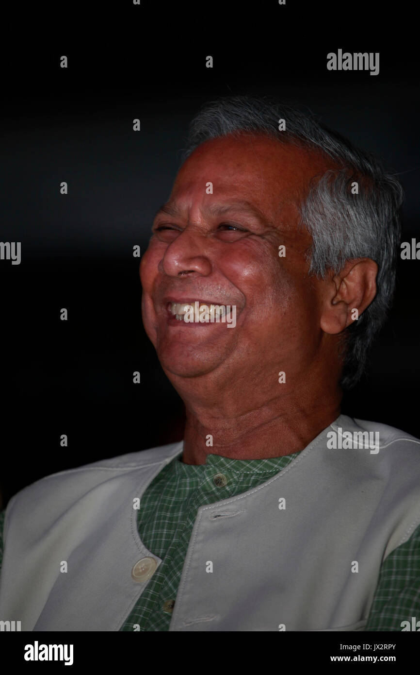 Portrait of Nobel Prize Laureate Professor Muhammad Yunus, who won the ...