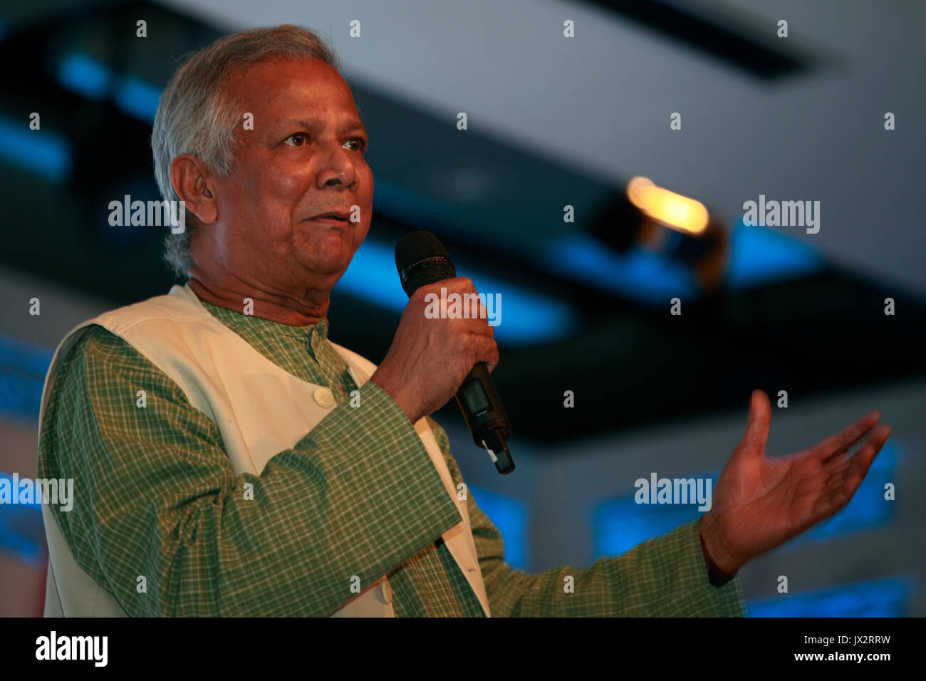 Portrait of Nobel Prize Laureate Professor Muhammad Yunus, who won the ...
