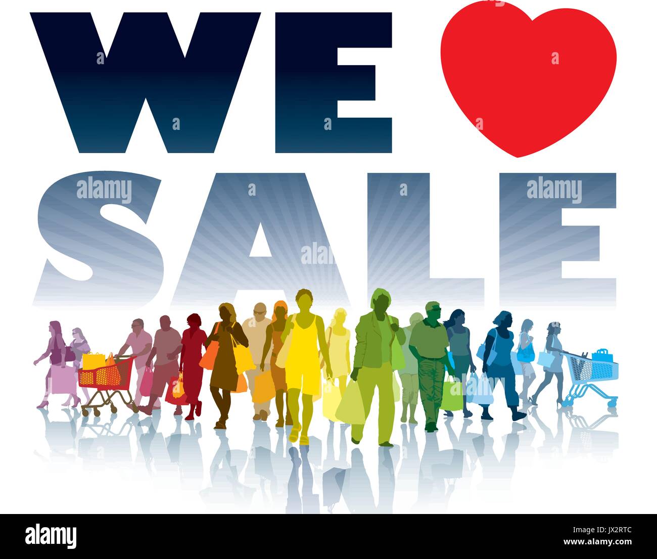 Store crowd Stock Vector Images - Alamy