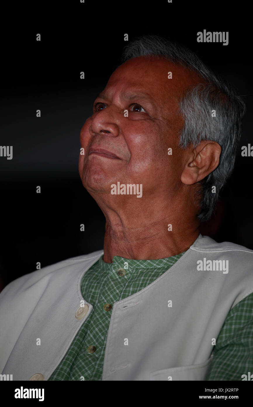 Portrait of Nobel Prize Laureate Professor Muhammad Yunus, who won the ...
