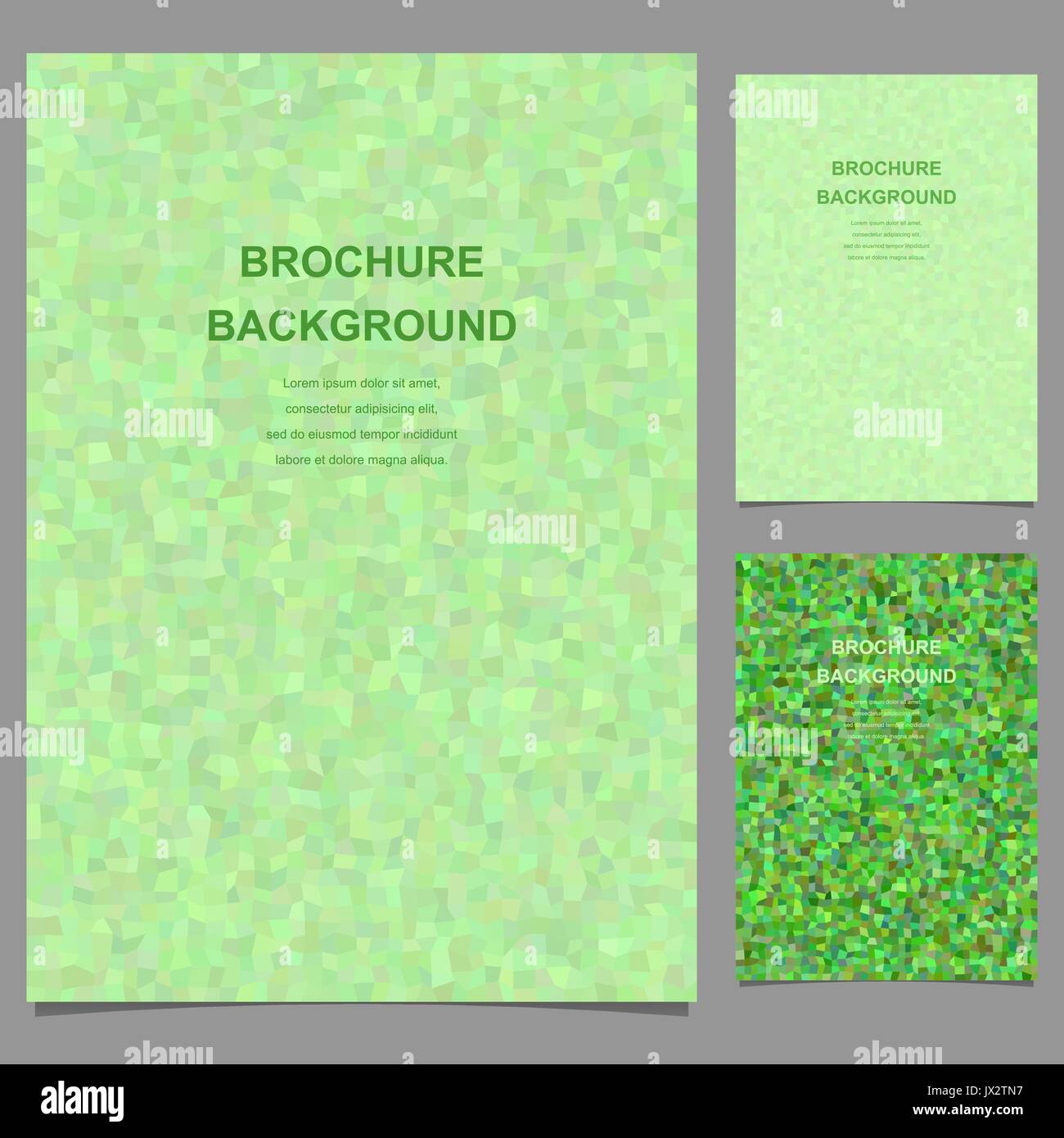 Green abstract rectangle mosaic brochure template Stock Vector Image ...