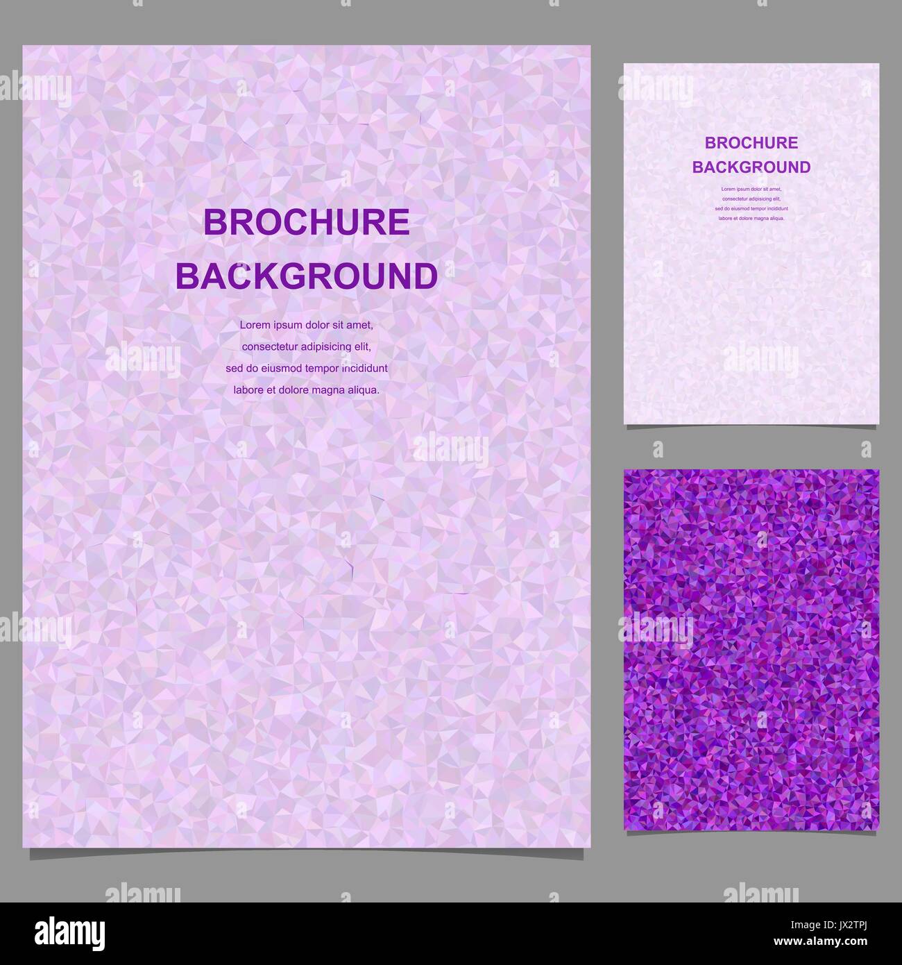 Purple triangle tile mosaic brochure template Stock Vector Image & Art ...