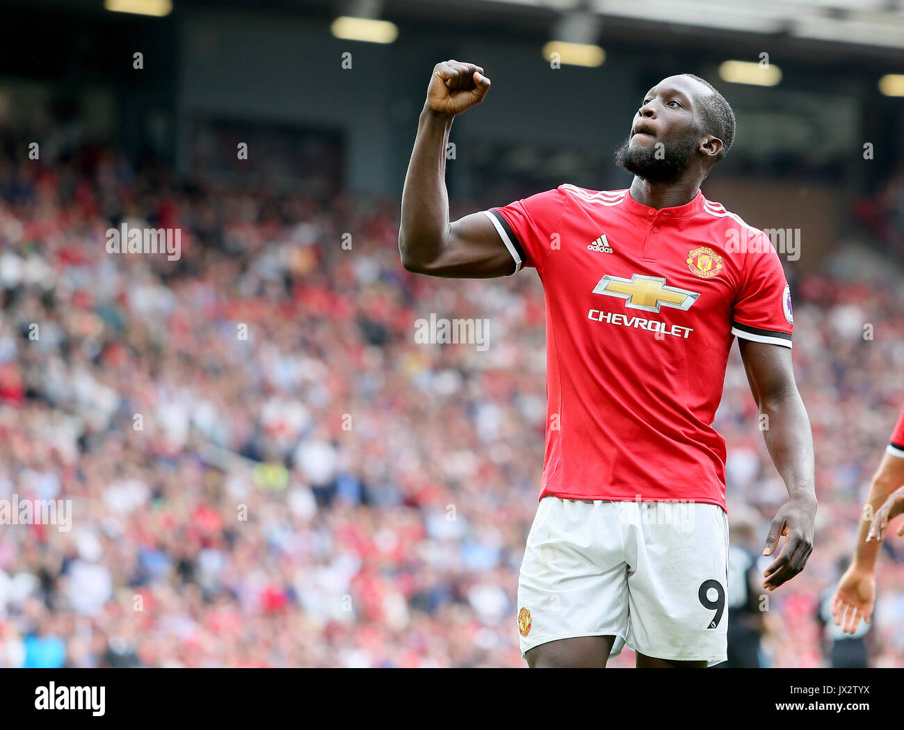 Manchester United's Romelu Lukaku celebrates during the Premier League ...