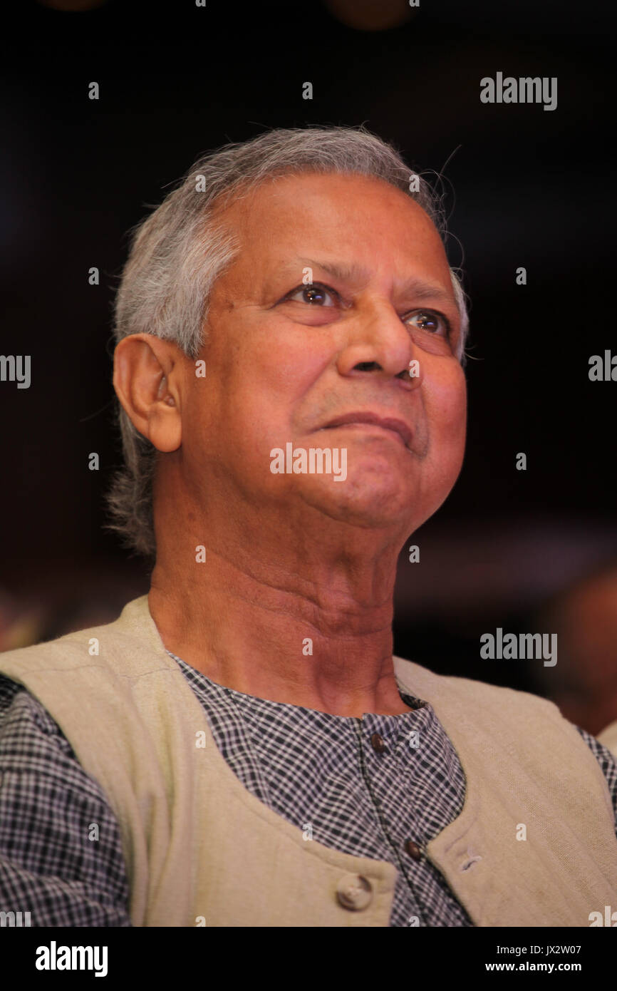 Portrait of Nobel Prize Laureate Professor Muhammad Yunus, who won the ...