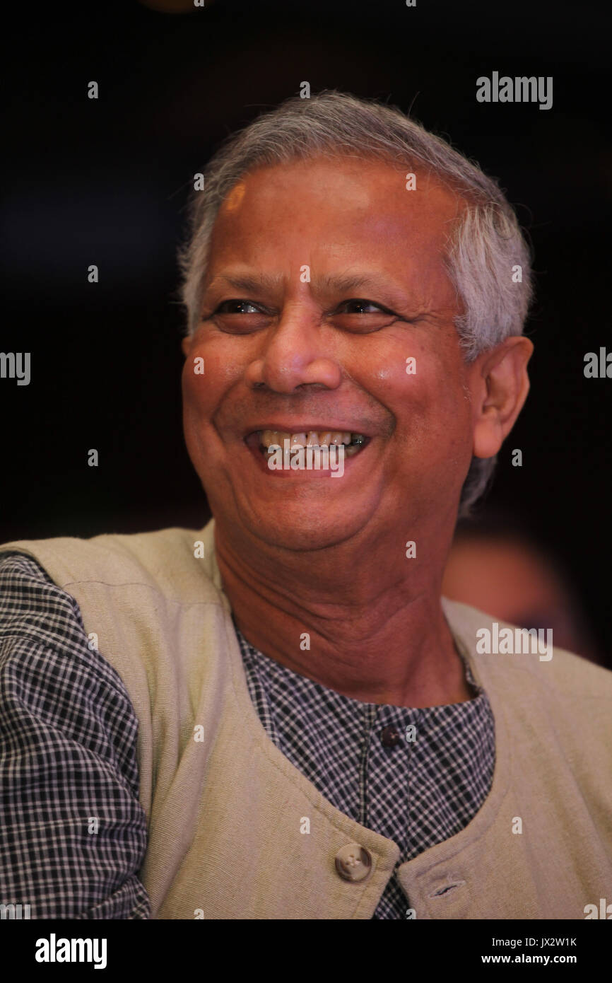 Portrait of Nobel Prize Laureate Professor Muhammad Yunus, who won the ...