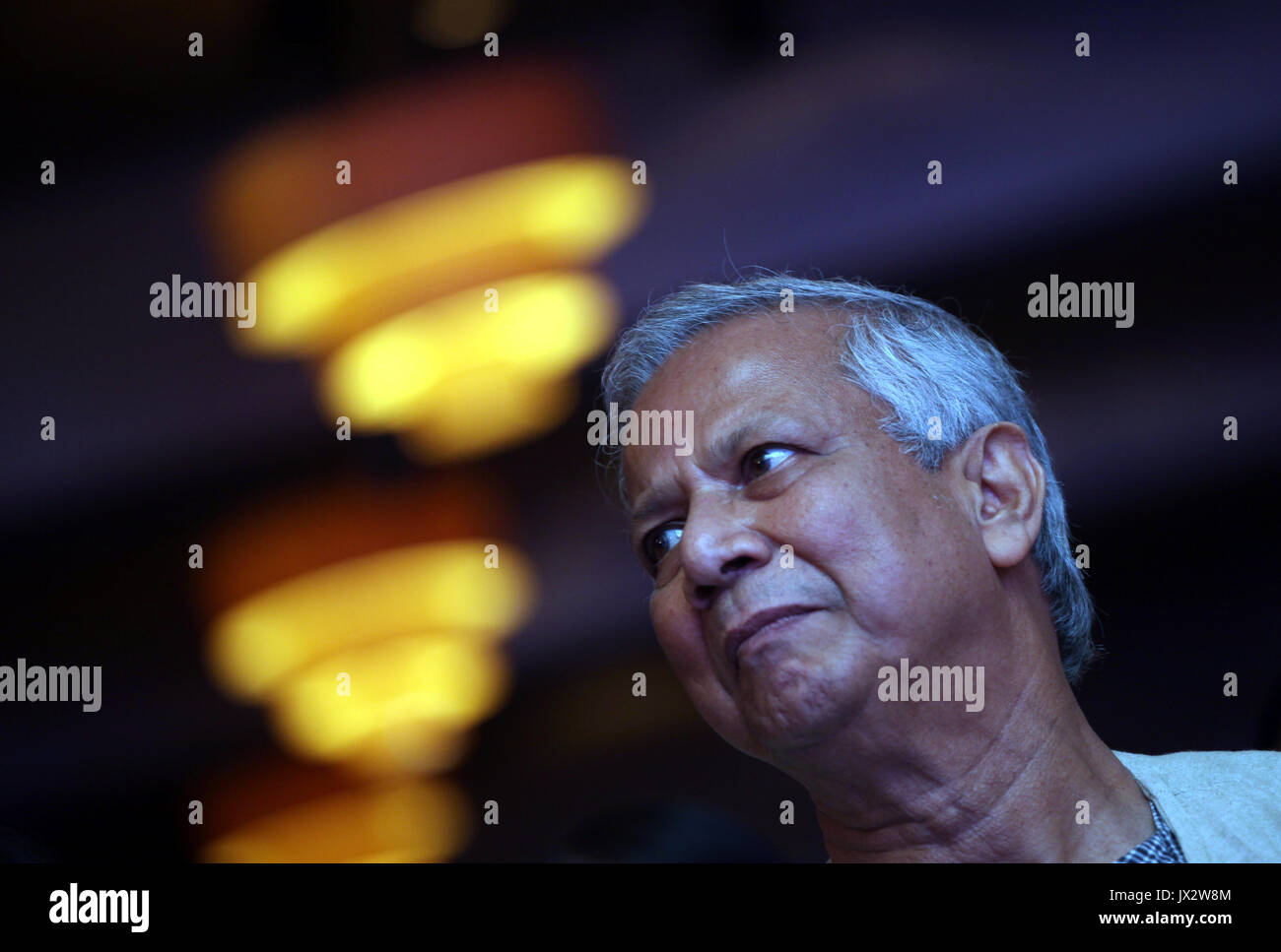 Portrait of Nobel Prize Laureate Professor Muhammad Yunus, who won the ...