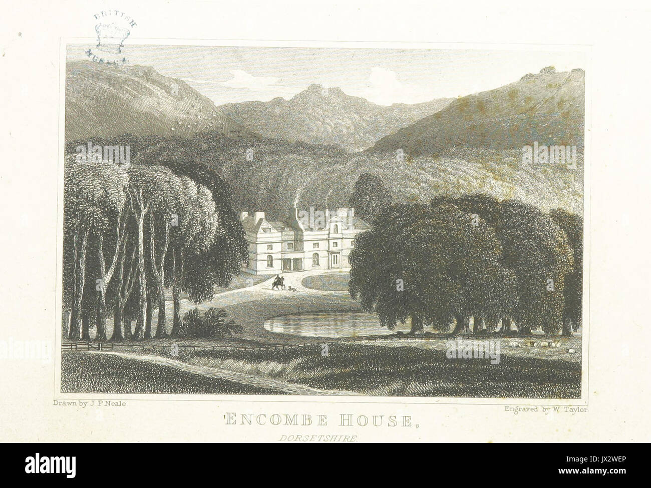 Neale(1827) p4 038 Encombe House, Dorsetshire Stock Photo - Alamy