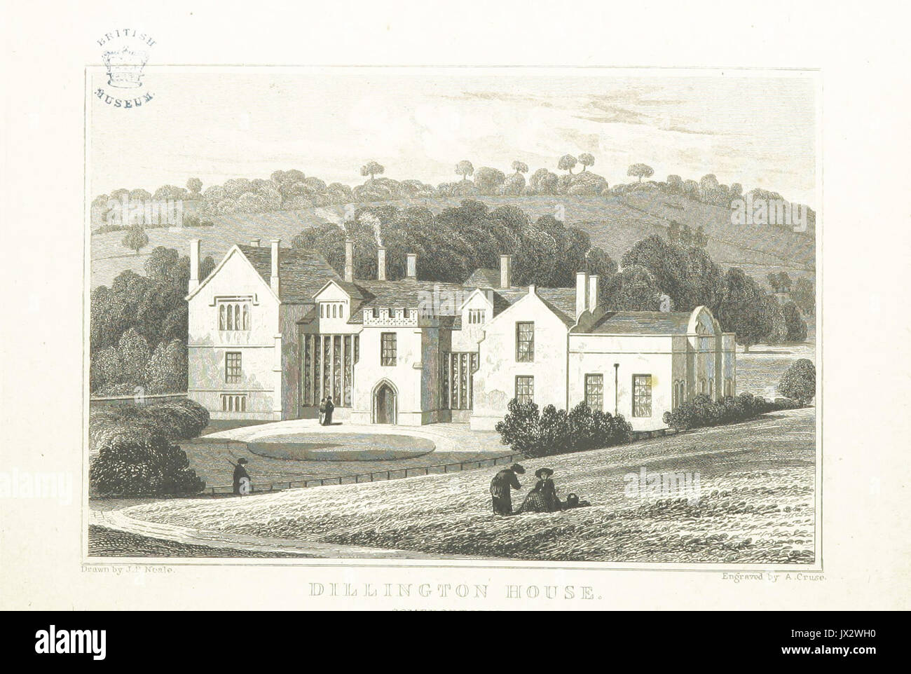 Neale(1827) p4 134 Dillington House, Somersetshire Stock Photo - Alamy