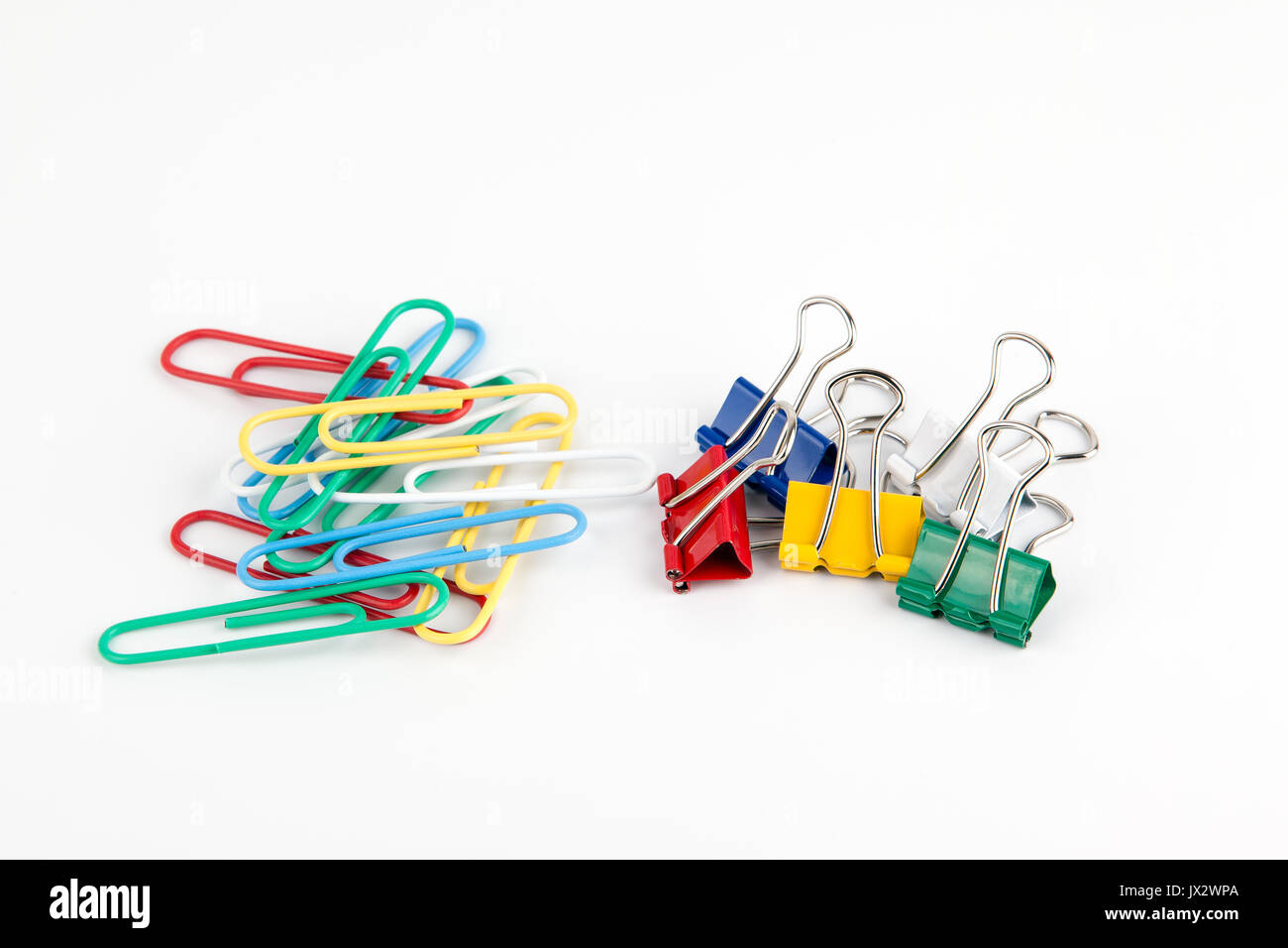Colorful Paper clip isolated on white background Stock Photo - Alamy