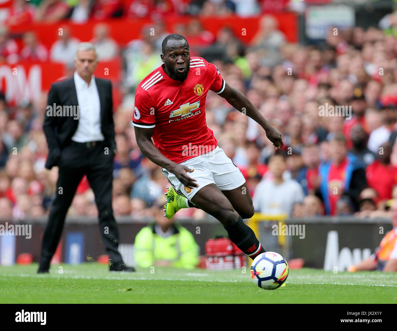 Manchester United's Romelu lukaku during the Premier League match at ...