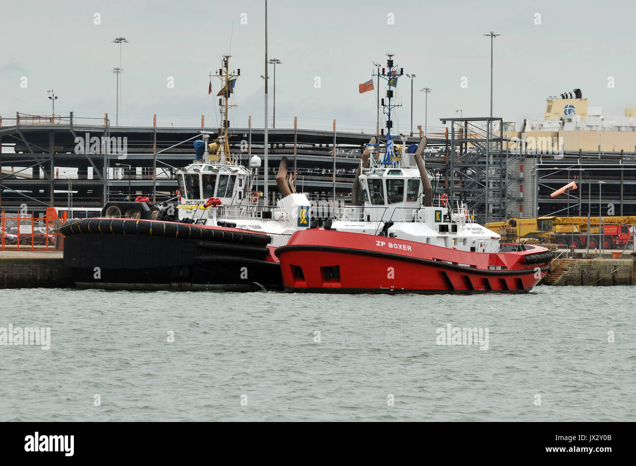 harbour tugs operating in the port of Southampton docks berthing and ...