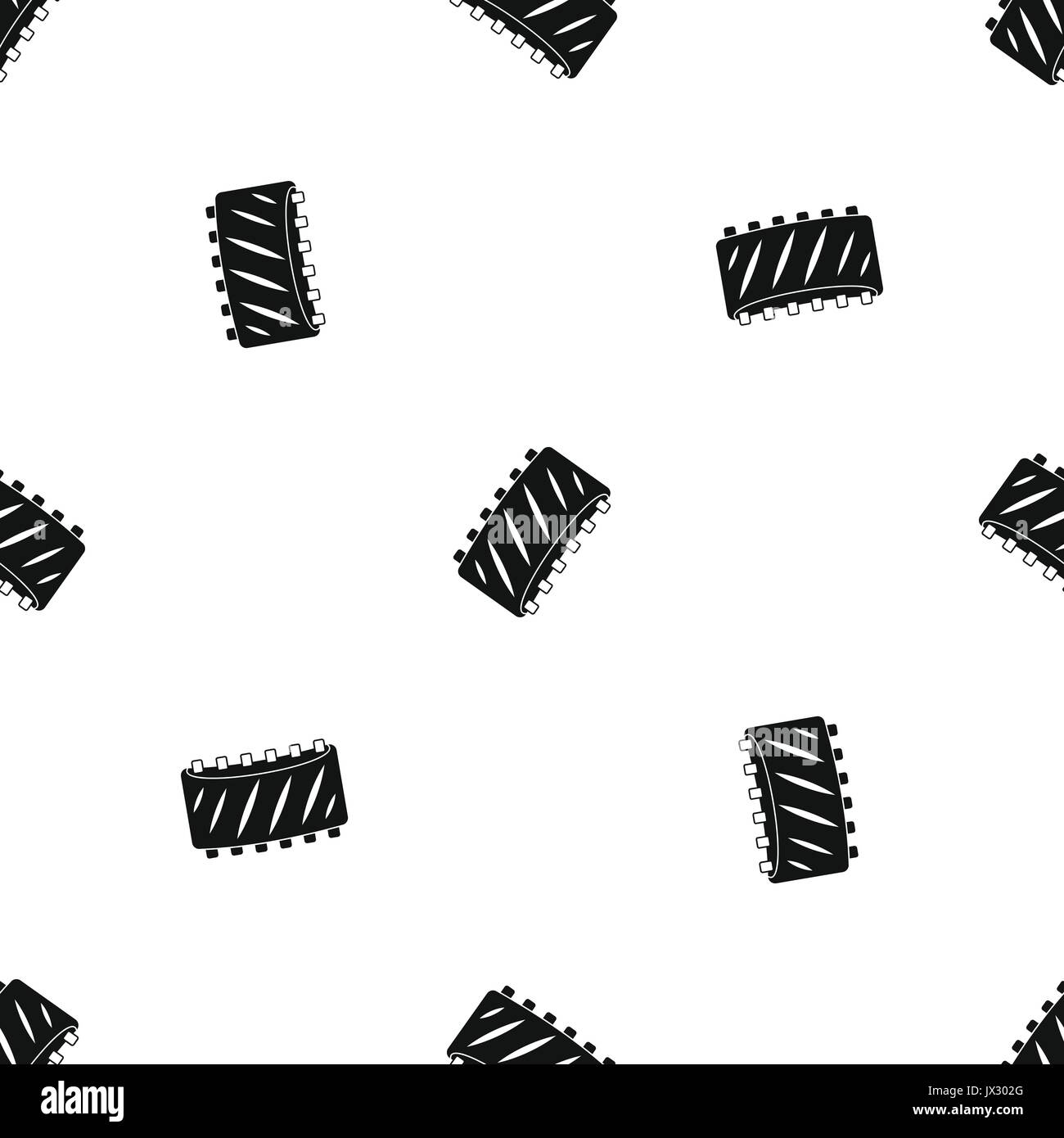 Pork rib meat pattern seamless black Stock Vector Image & Art - Alamy