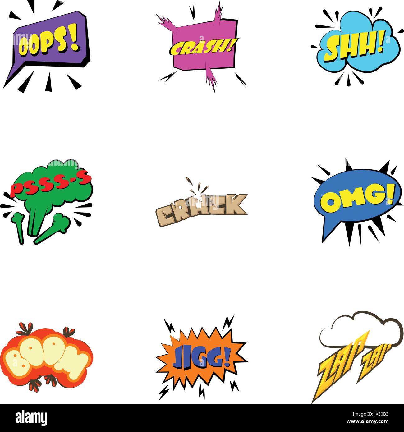 Most commonly used acronyms icons set Stock Vector Image & Art - Alamy