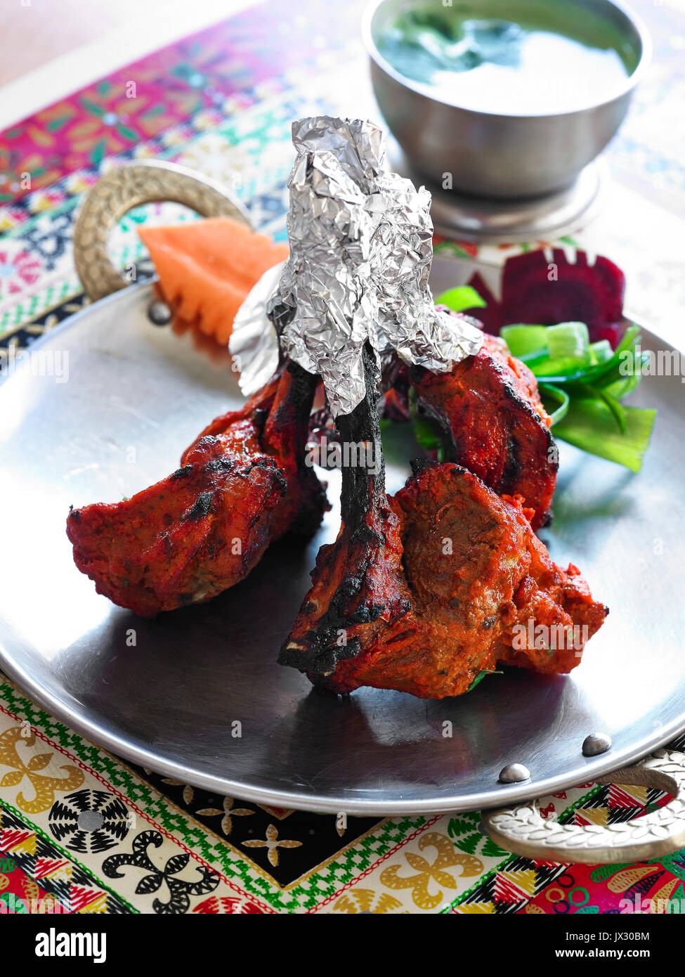 Lamb and vegetables with tandoori dishes hi-res stock photography and ...