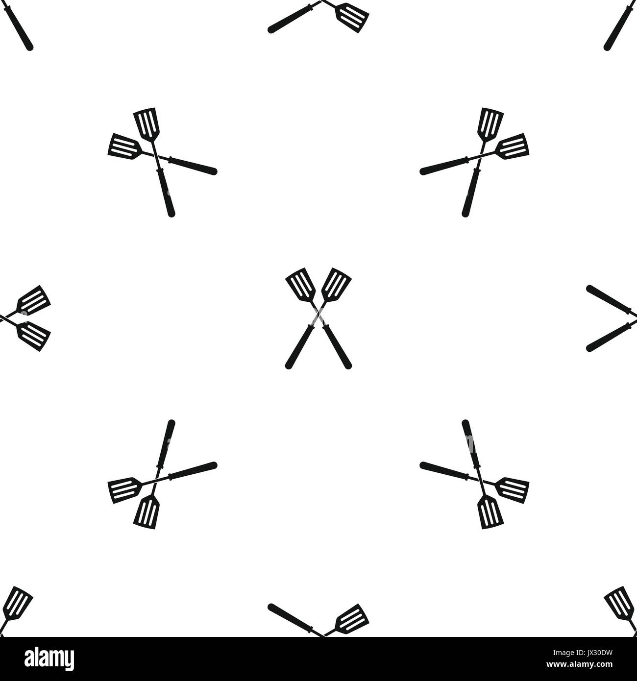 Two metal spatulas pattern seamless black Stock Vector Image & Art - Alamy