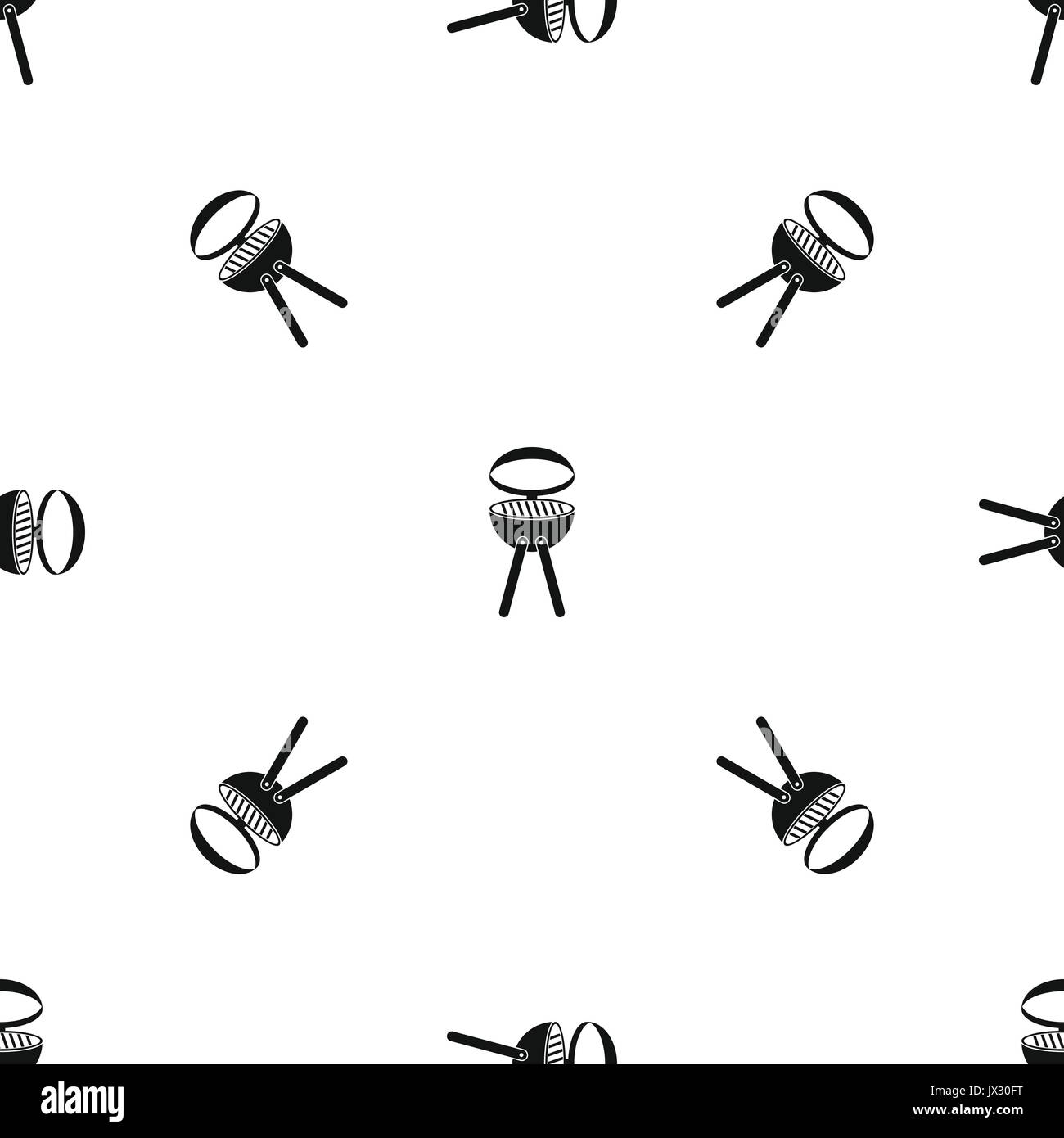 Barbecue grill pattern seamless black Stock Vector Image & Art - Alamy