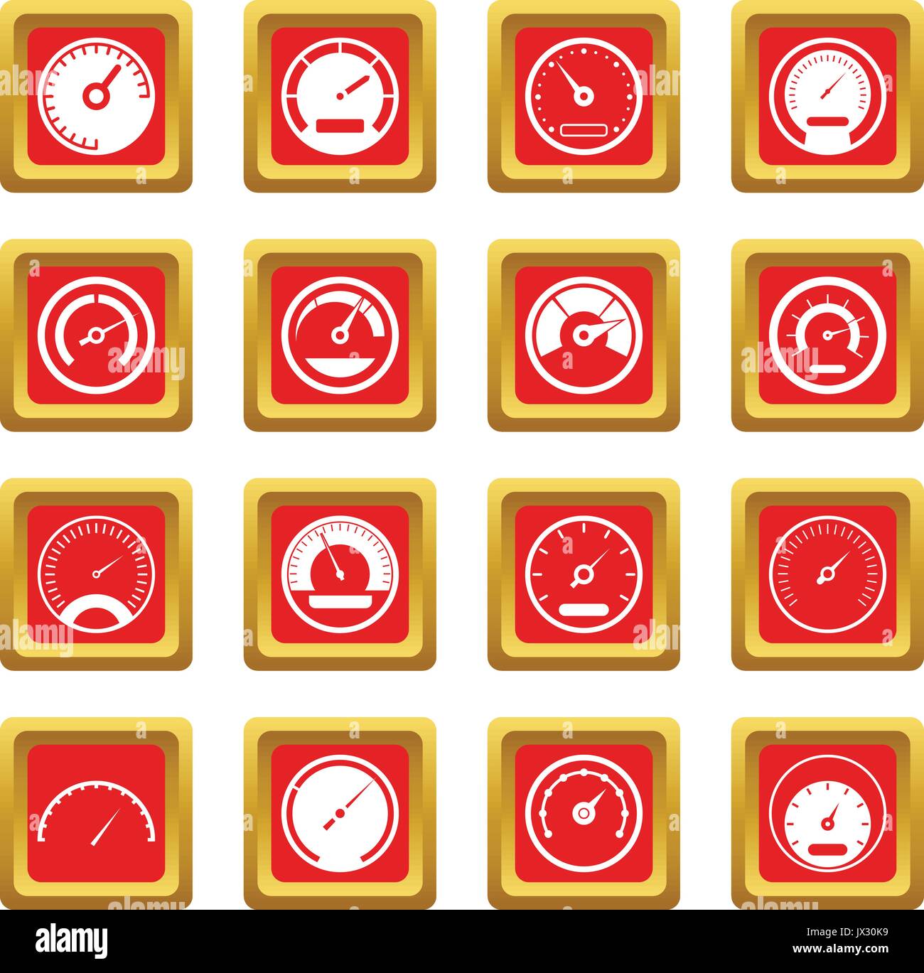 Speedometer Icon Red Circle Set High Resolution Stock Photography and ...