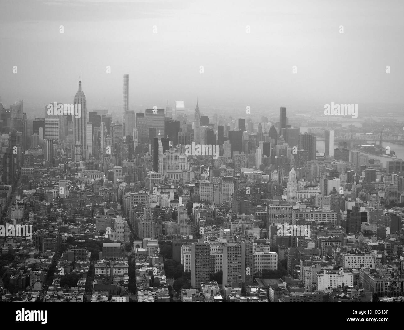 Panoramic view of New York in black and white Stock Photo - Alamy