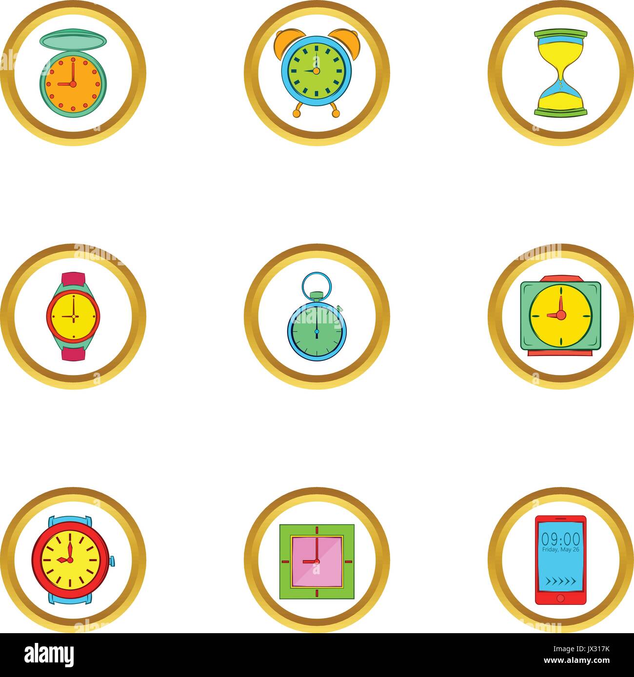 Retro digital clocks Stock Vector Images - Alamy