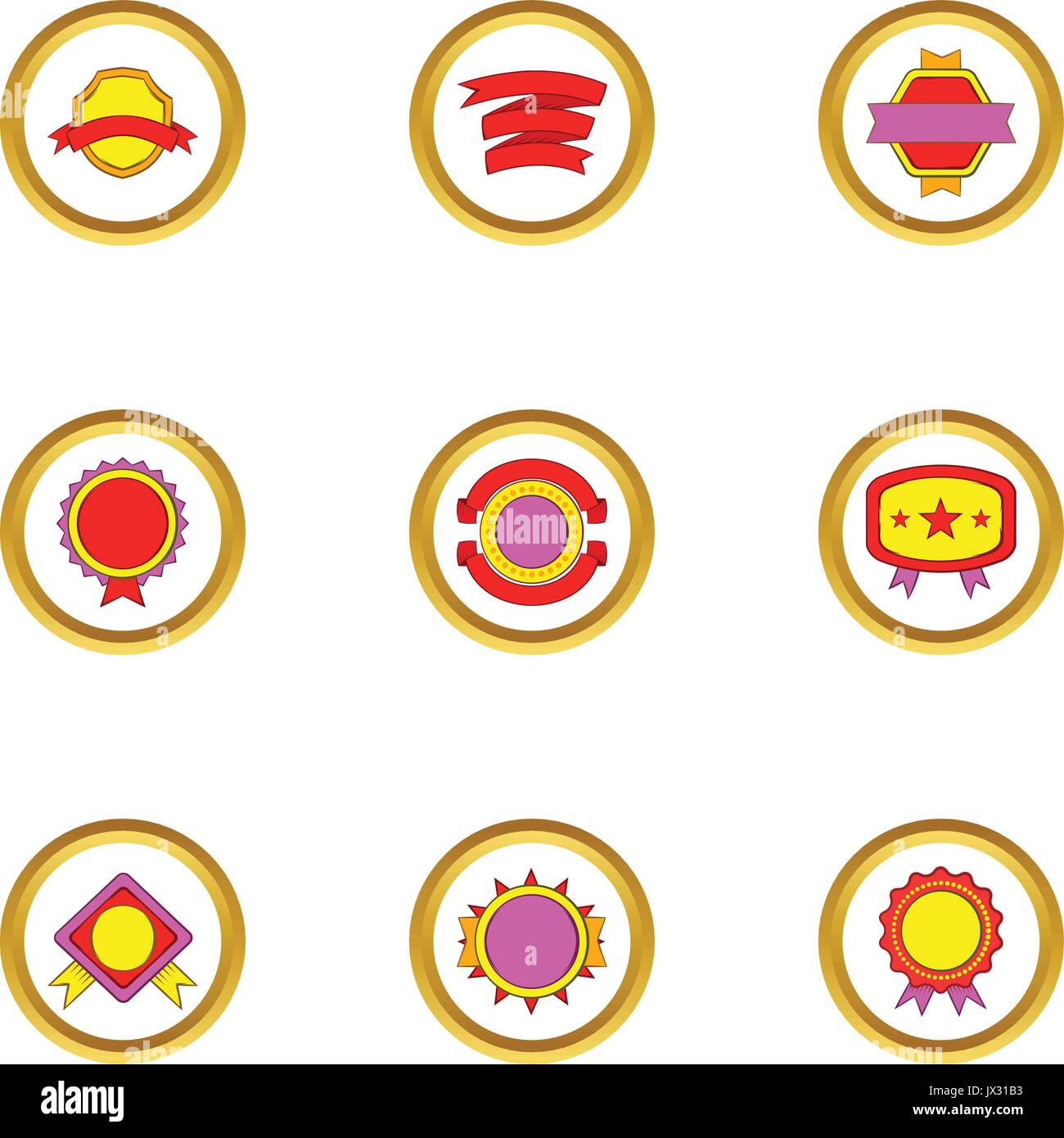 Quality mark icons set, cartoon style Stock Vector Image & Art - Alamy