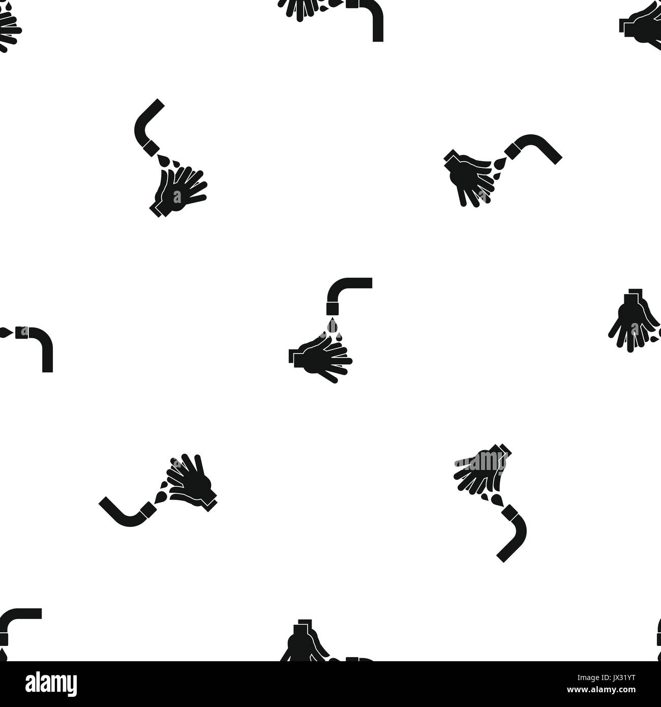 Cleaning hands pattern seamless black Stock Vector Image & Art - Alamy