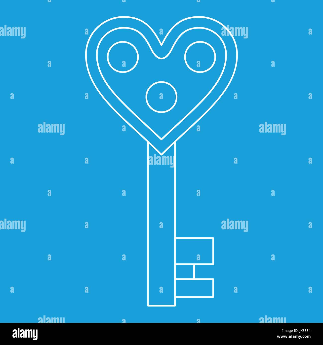 Love key icon, outline style Stock Vector Image & Art - Alamy