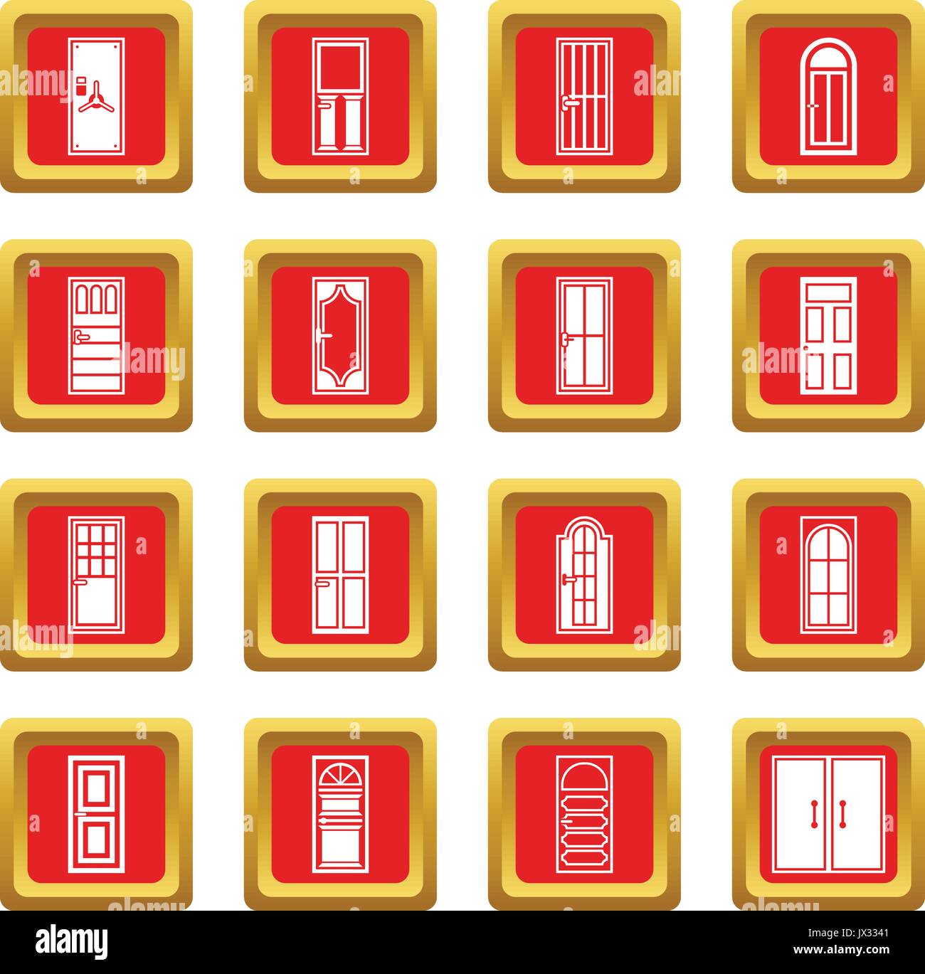 Old lift doors Stock Vector Images - Alamy