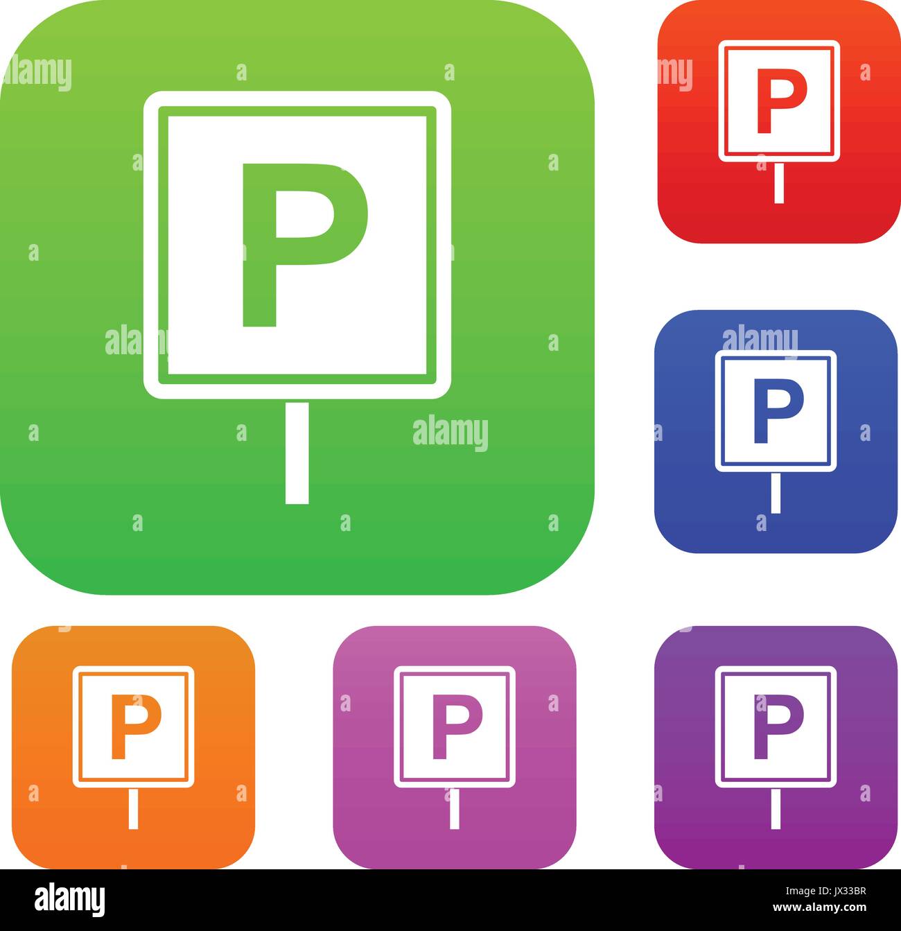Parking sign set collection Stock Vector Image & Art - Alamy