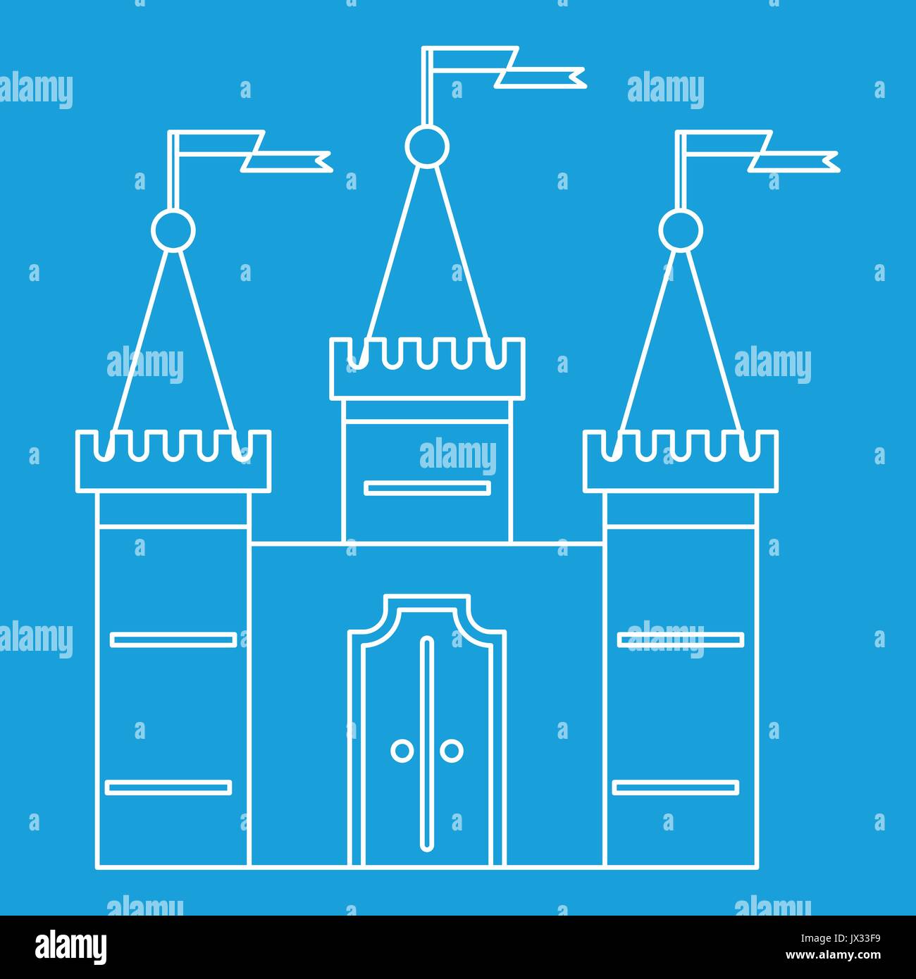 Castle icon, outline style Stock Vector Image & Art - Alamy