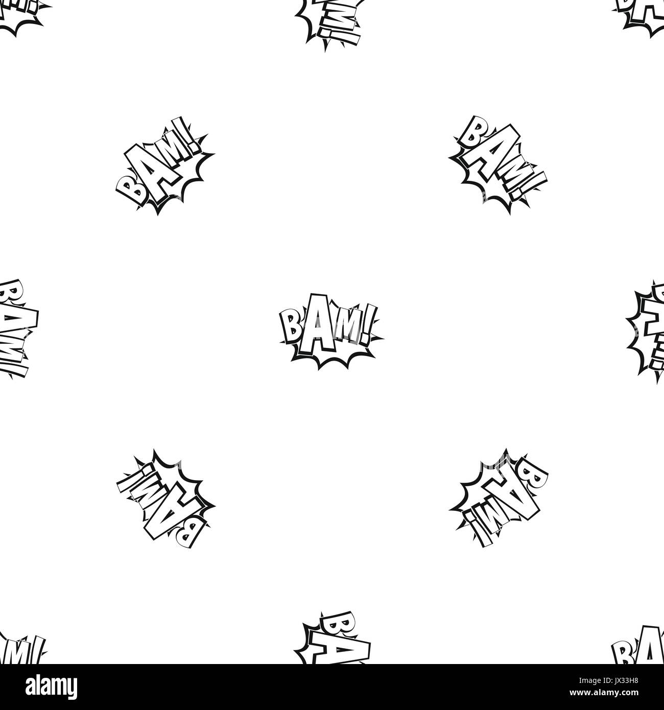 BAM, comic book bubble pattern seamless black Stock Vector Image & Art ...